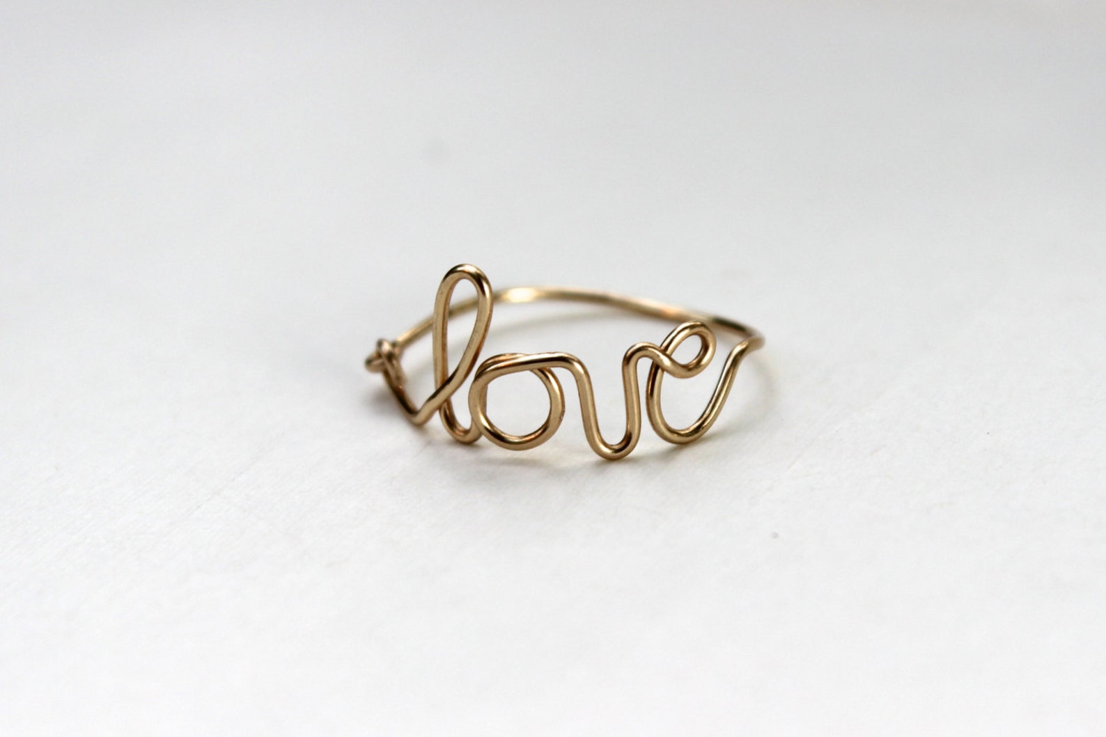 Gold Love Ring Love Ring Love Rings Love Wire Ring - Etsy