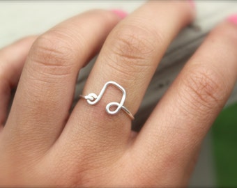 Treble Clef Ring G Clef Ring Music Note Ring Music Note - Etsy