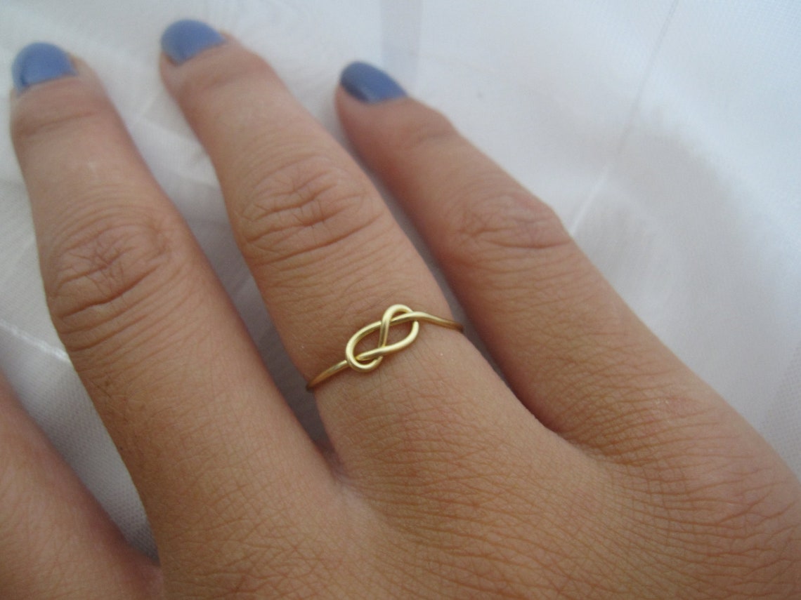 Gold Infinity Knot Ring - Etsy