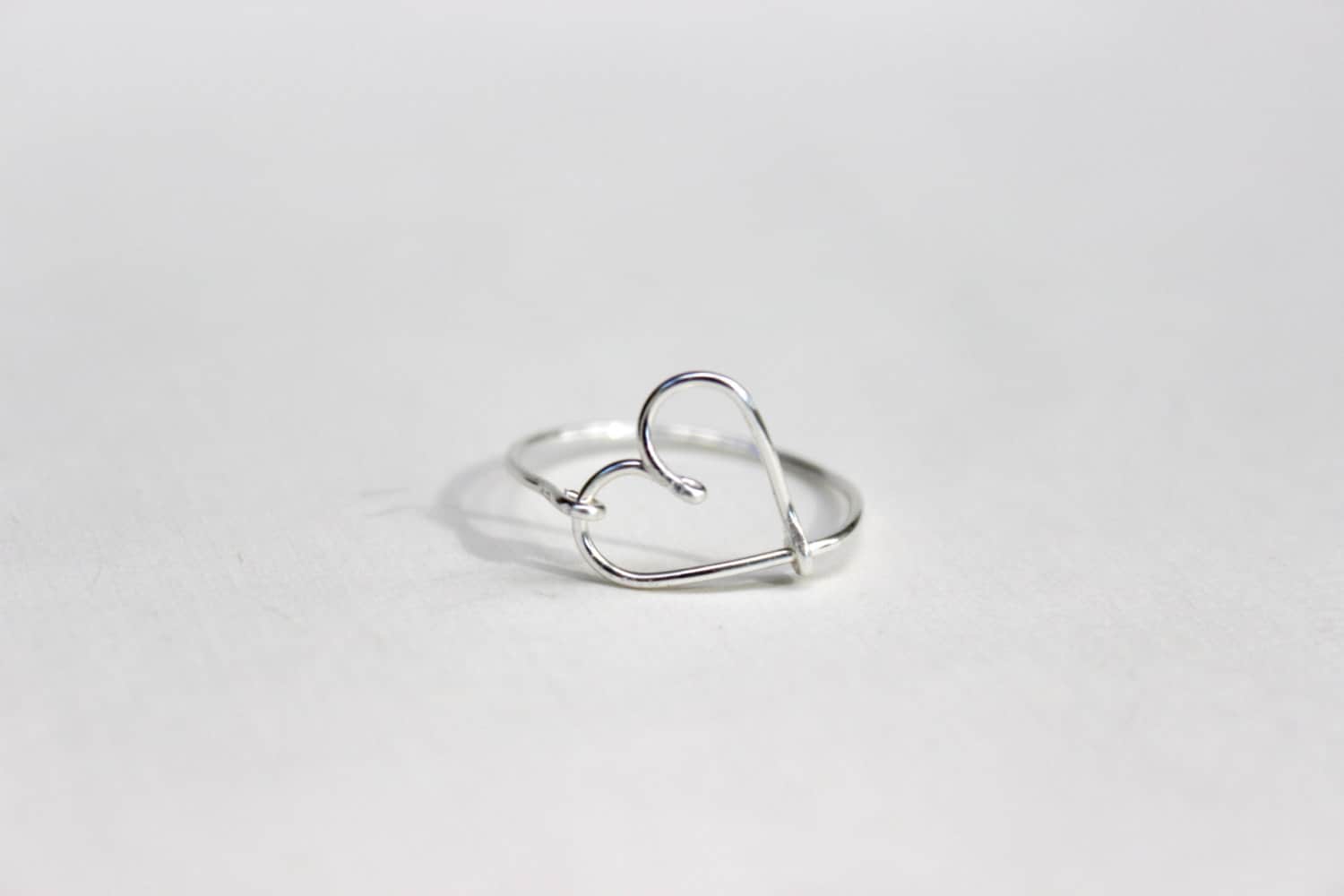 Sterling Silver Heart Ring Heart Ring Heart Rings Silver - Etsy