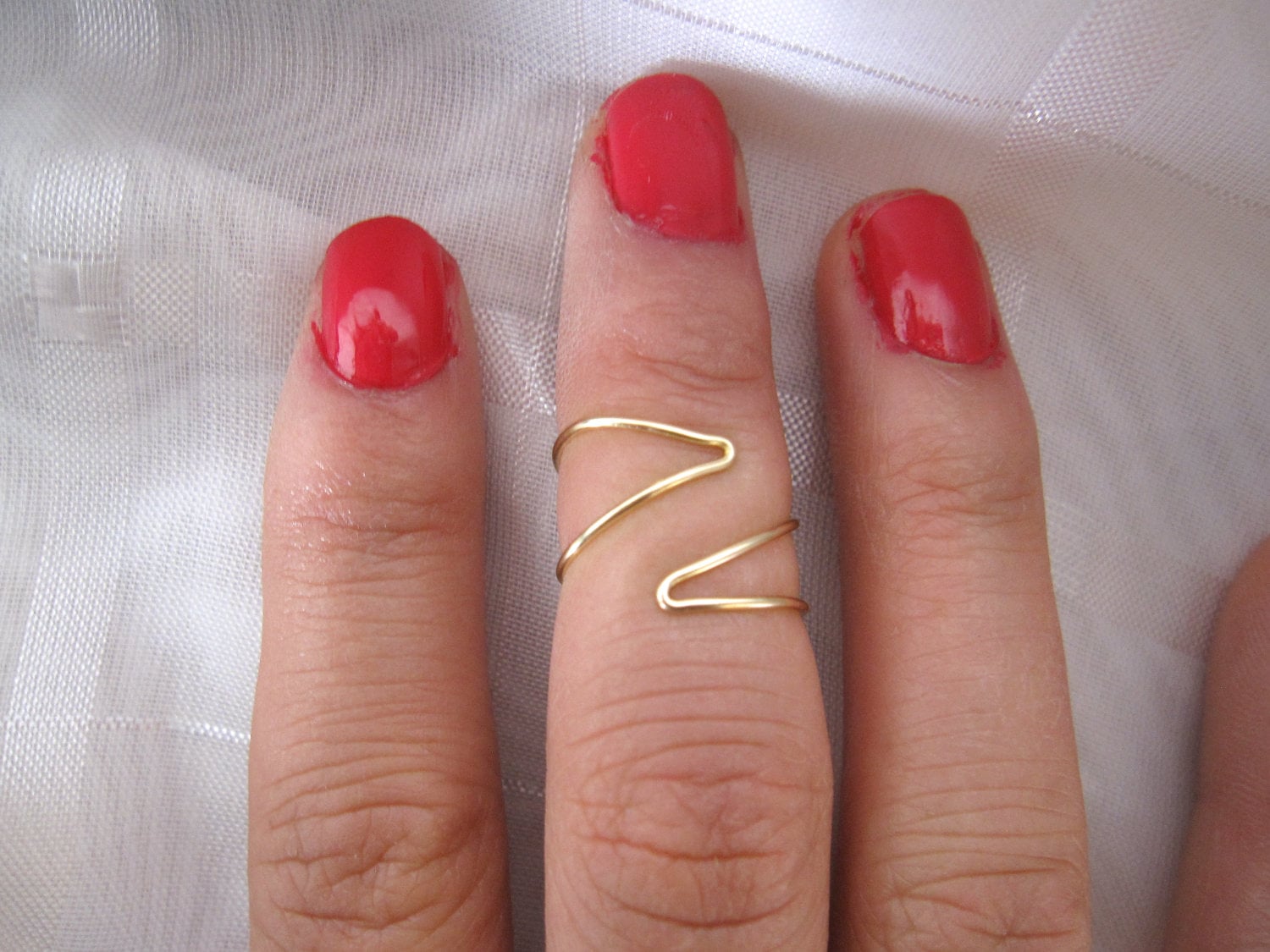 Geometric Knuckle Ring - Etsy