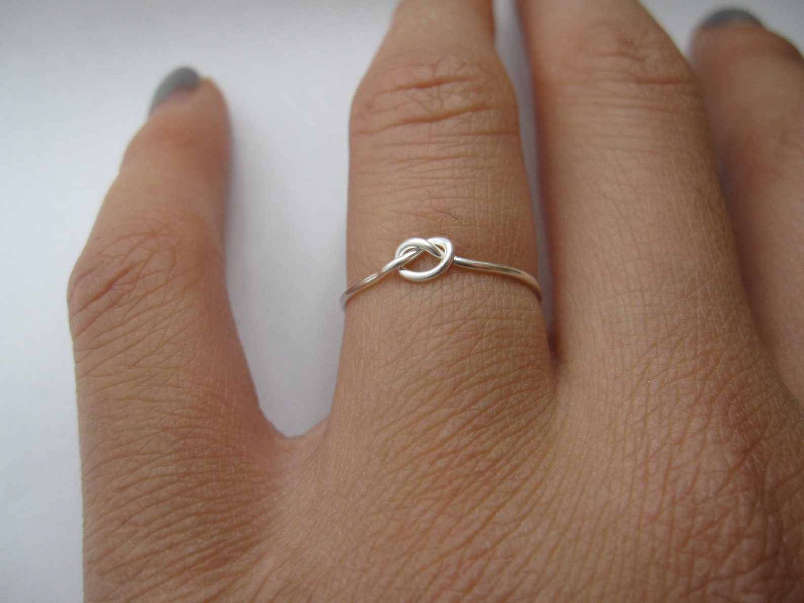 Silver Knot Ring - Etsy
