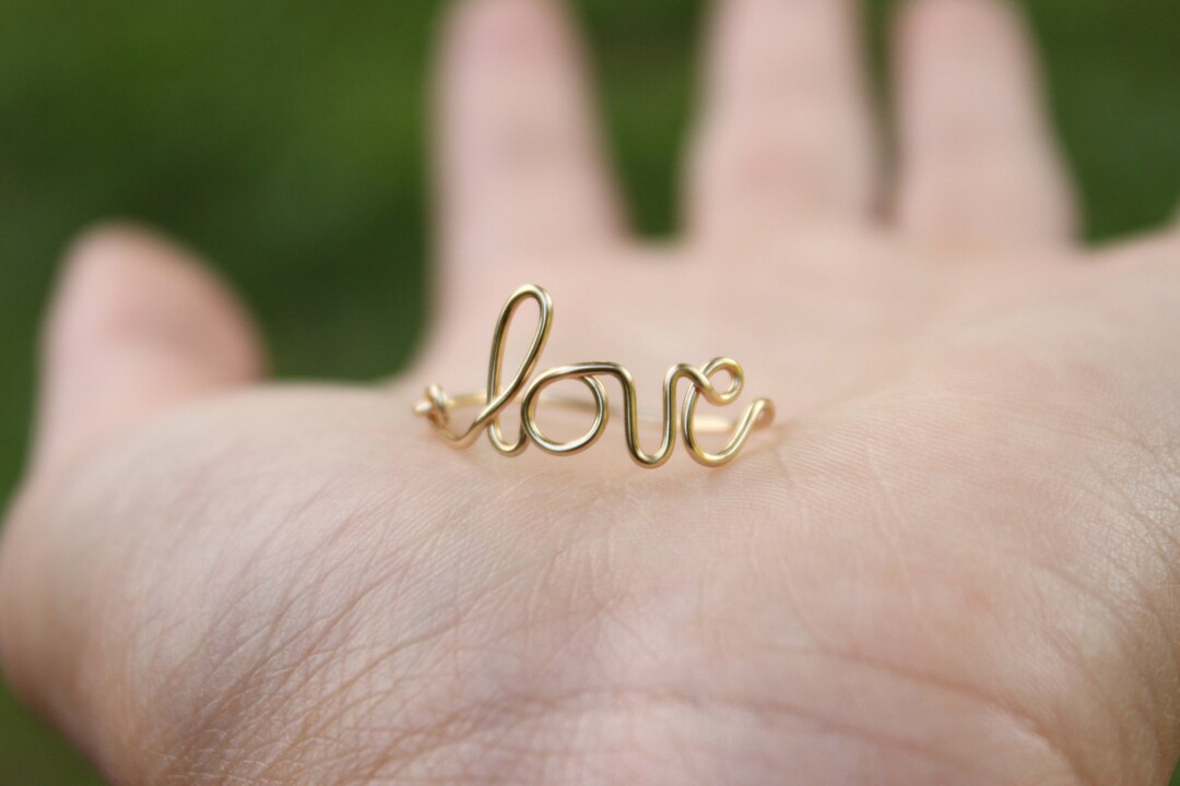 Gold Love Ring - Etsy