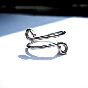 Silver Metal Wire Ring - Etsy