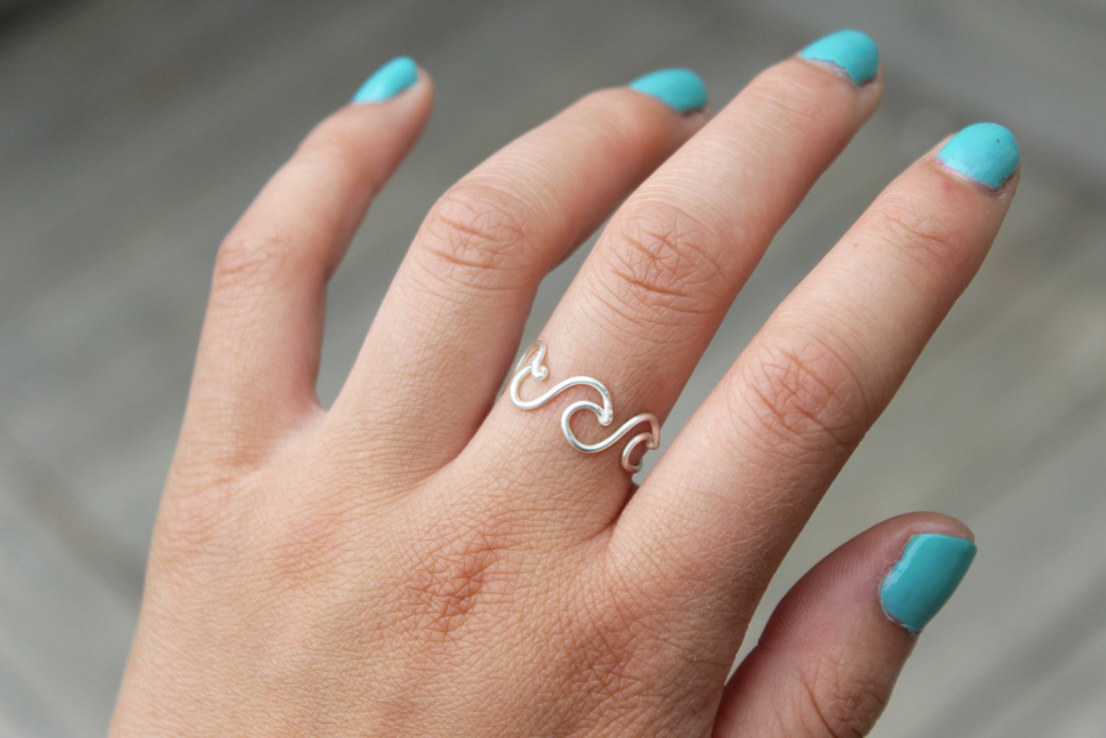 Silver Triple Wave Ring - Etsy Australia