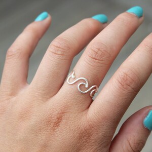 Silver Triple Wave Ring - Etsy Australia