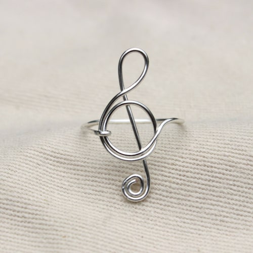 Treble Clef Ring G Clef Ring Music Note Ring Music Note - Etsy