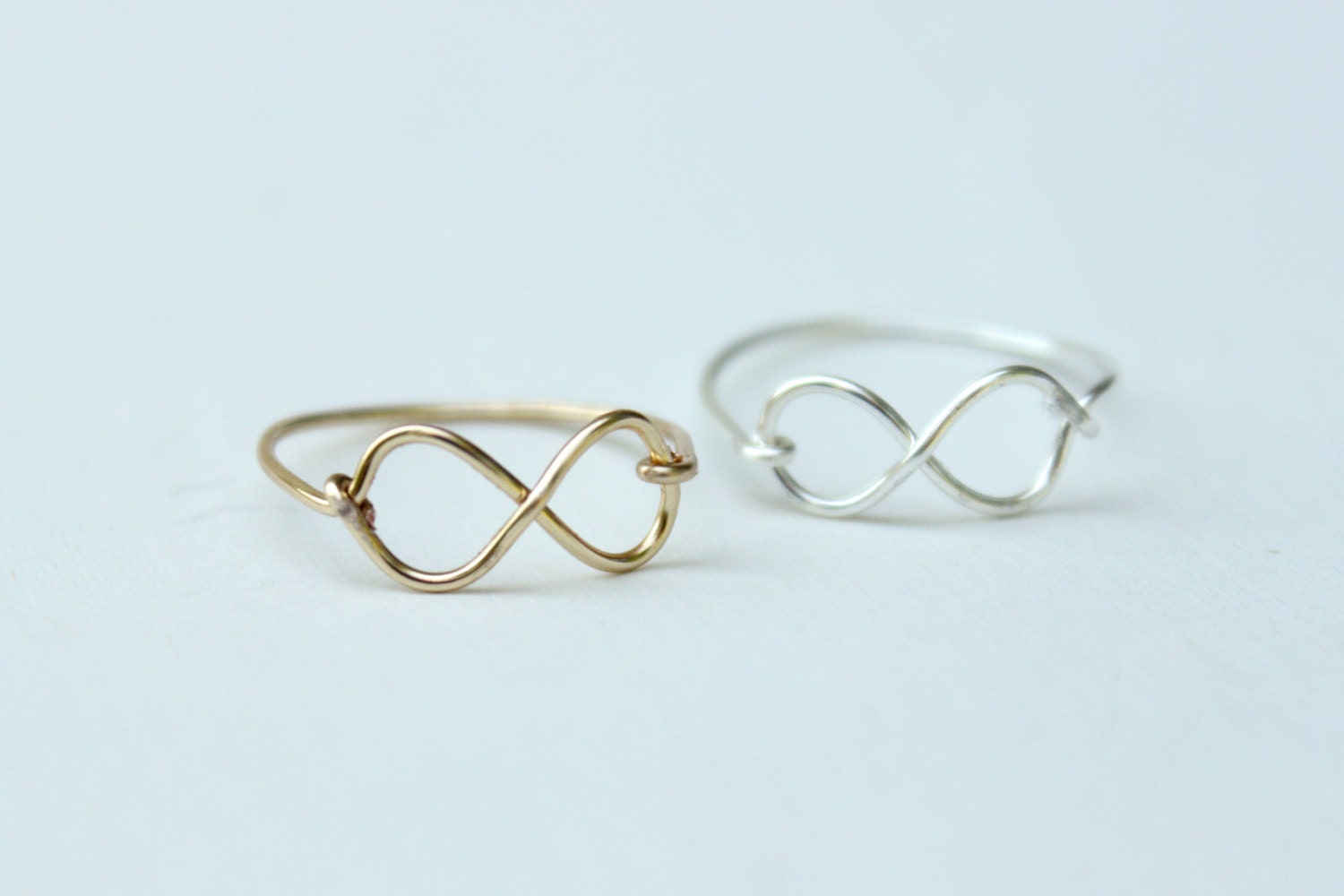 Infinity Ring Set of 2 - Etsy