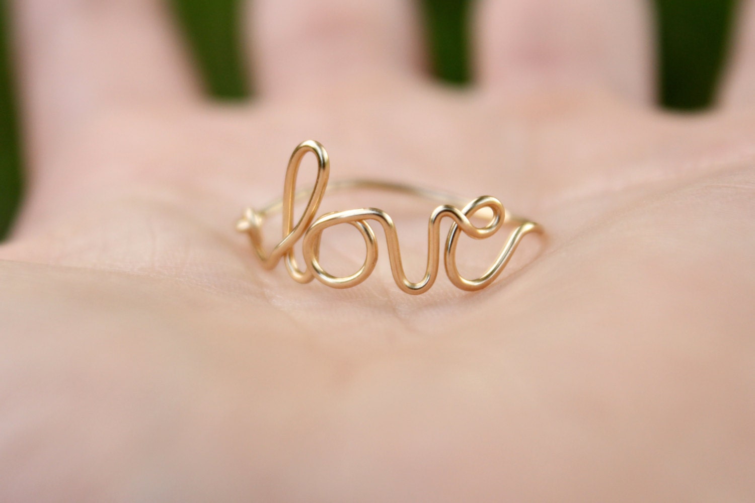 Gold Love Ring - Etsy