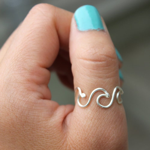 Silver Triple Wave Ring - Etsy Australia