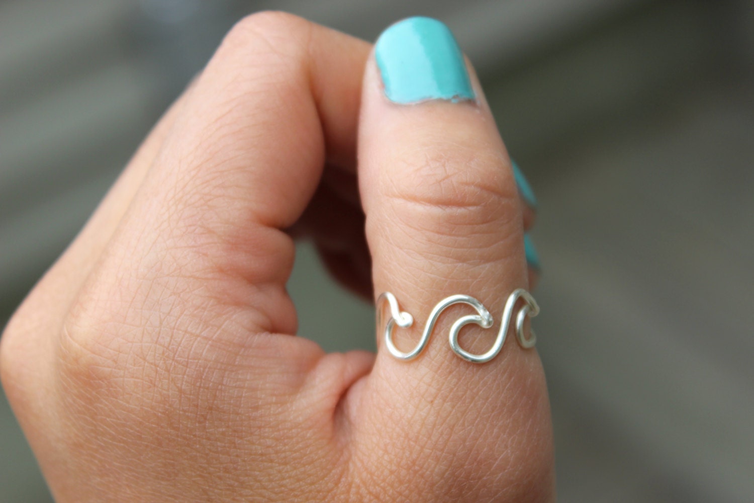 Silver Triple Wave Ring | Etsy