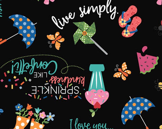 Maywood Studios - Sprinkle Sunshine by Kimberbell- MAS825-J - Black ...