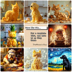 Vincent Van Gogh Starry Night Tabby Cat Framed Wall Art, Optional ...