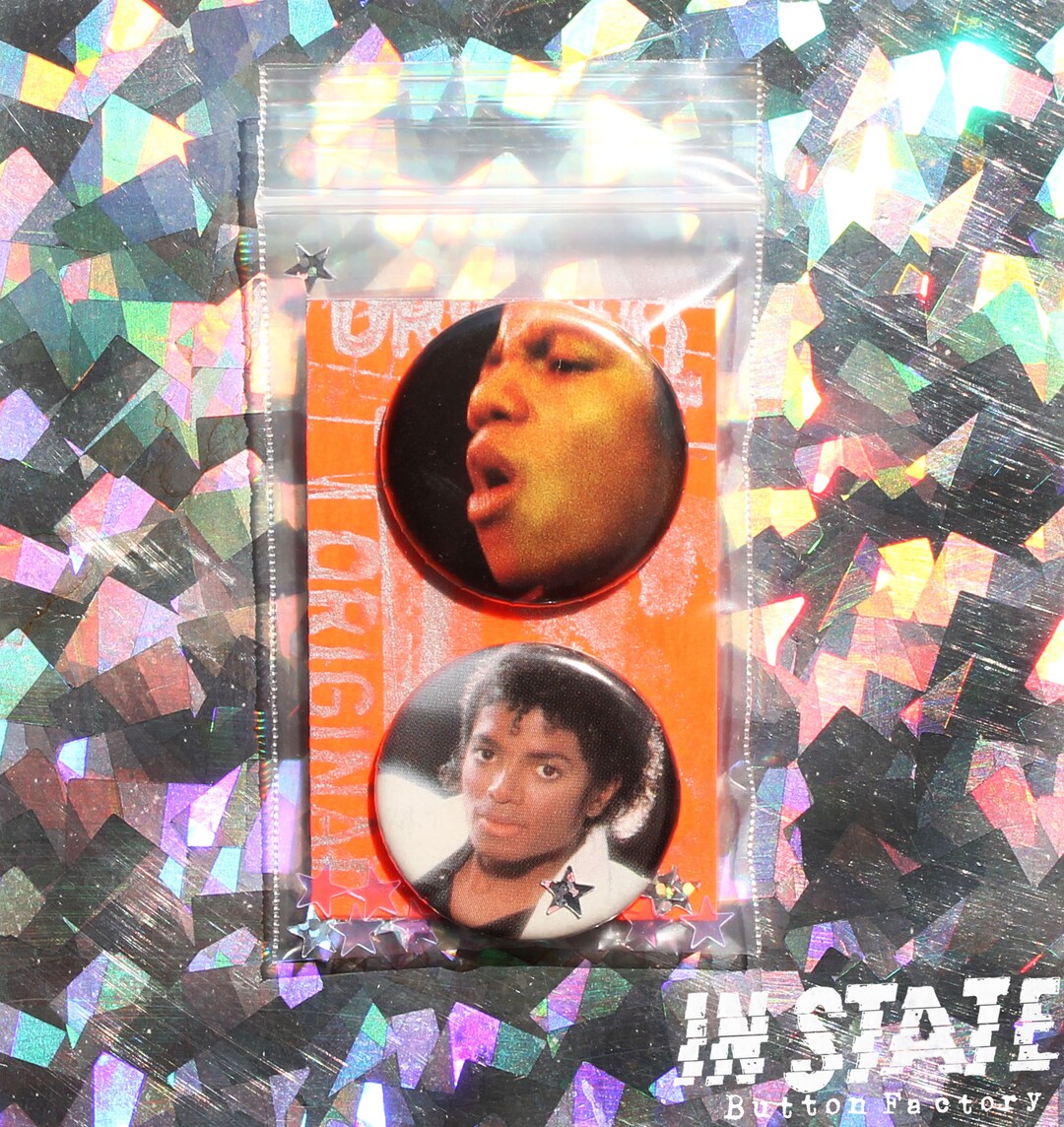 Vintage Michael Jackson Button Set - Etsy
