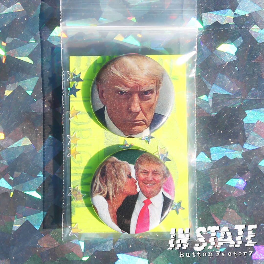 Original Donald Trump & Pamela Anderson Button Set - Etsy