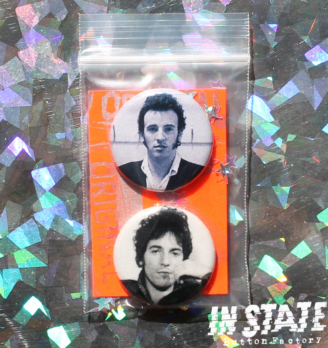 Vintagebruce Springsteen Button Set - Etsy