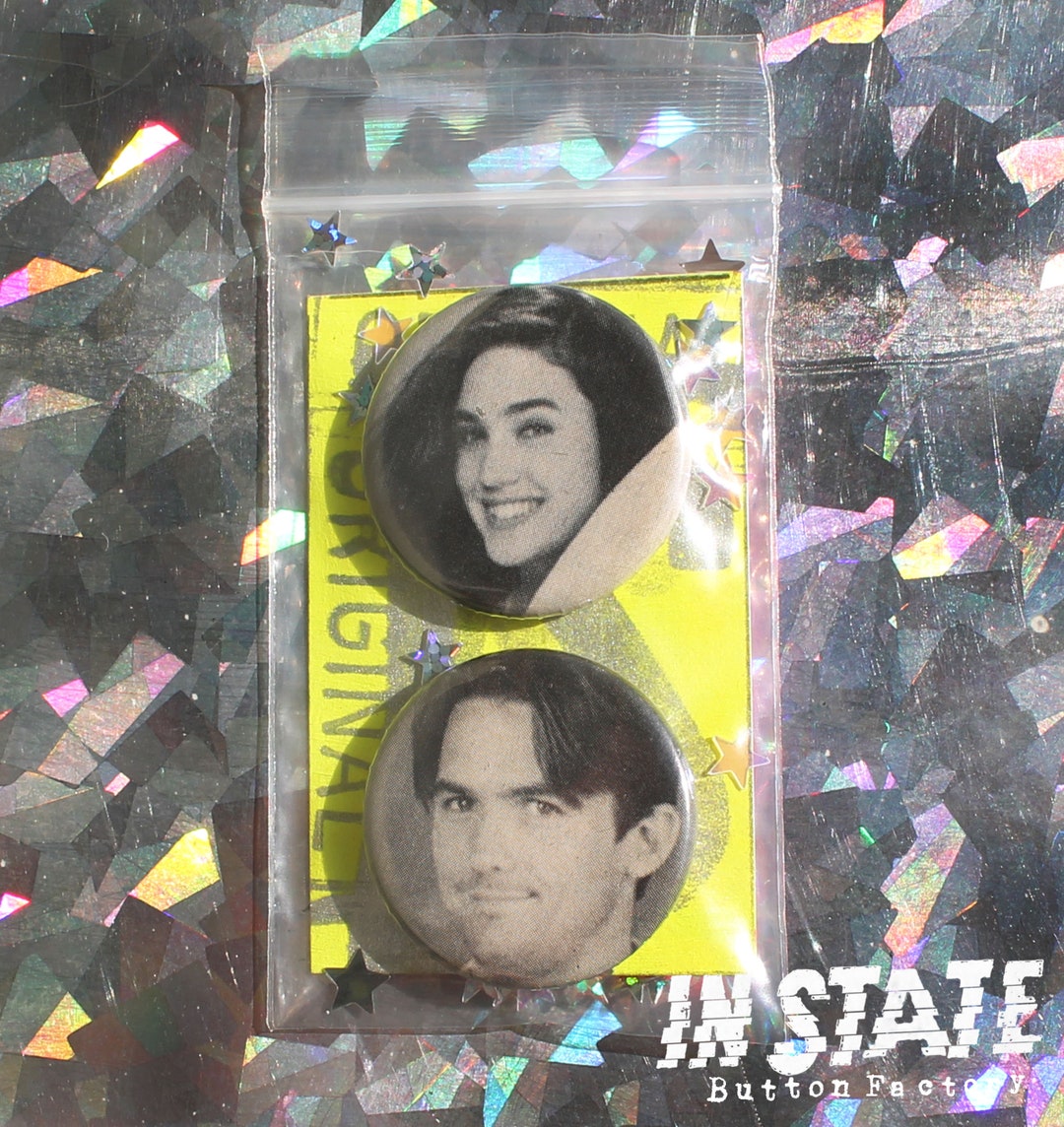 Vintage Rocketeer / Jennifer Connelly & Billy Campbell Button Set - Etsy