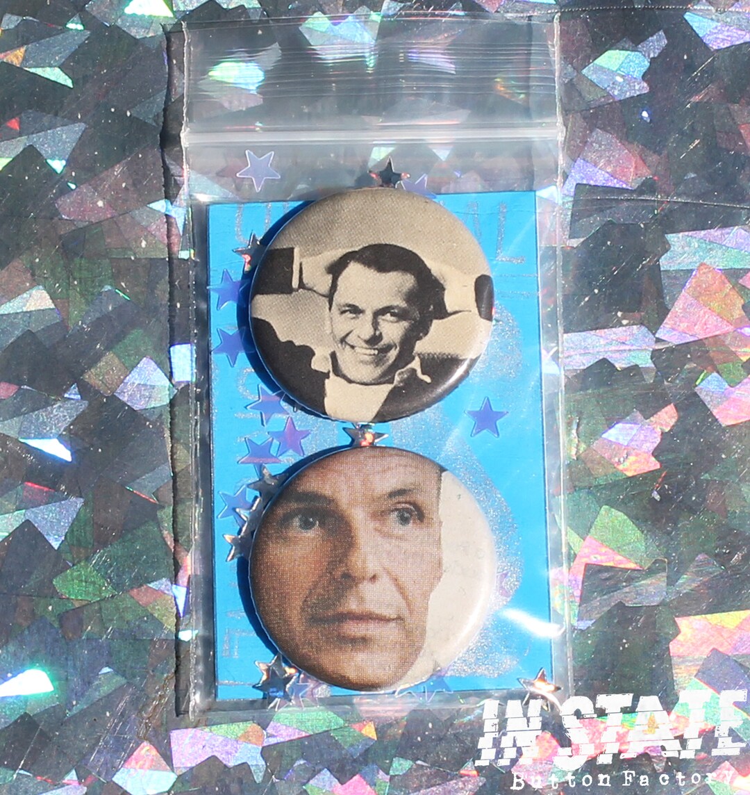 Vintage Frank Sinatra Button Set - Etsy