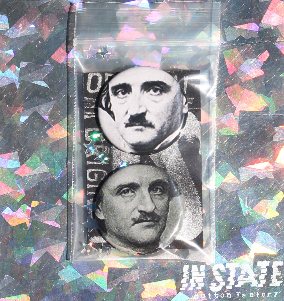 Vintage Edgar Allen Poe Upcycled Button Set - Etsy