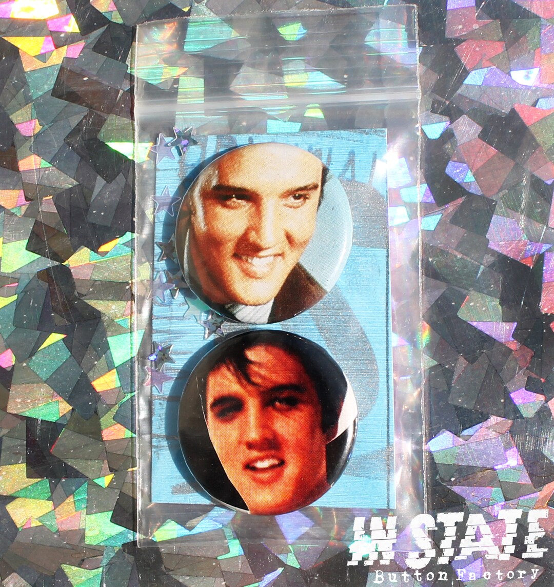 Vintage Elvis Presley Button Set - Etsy