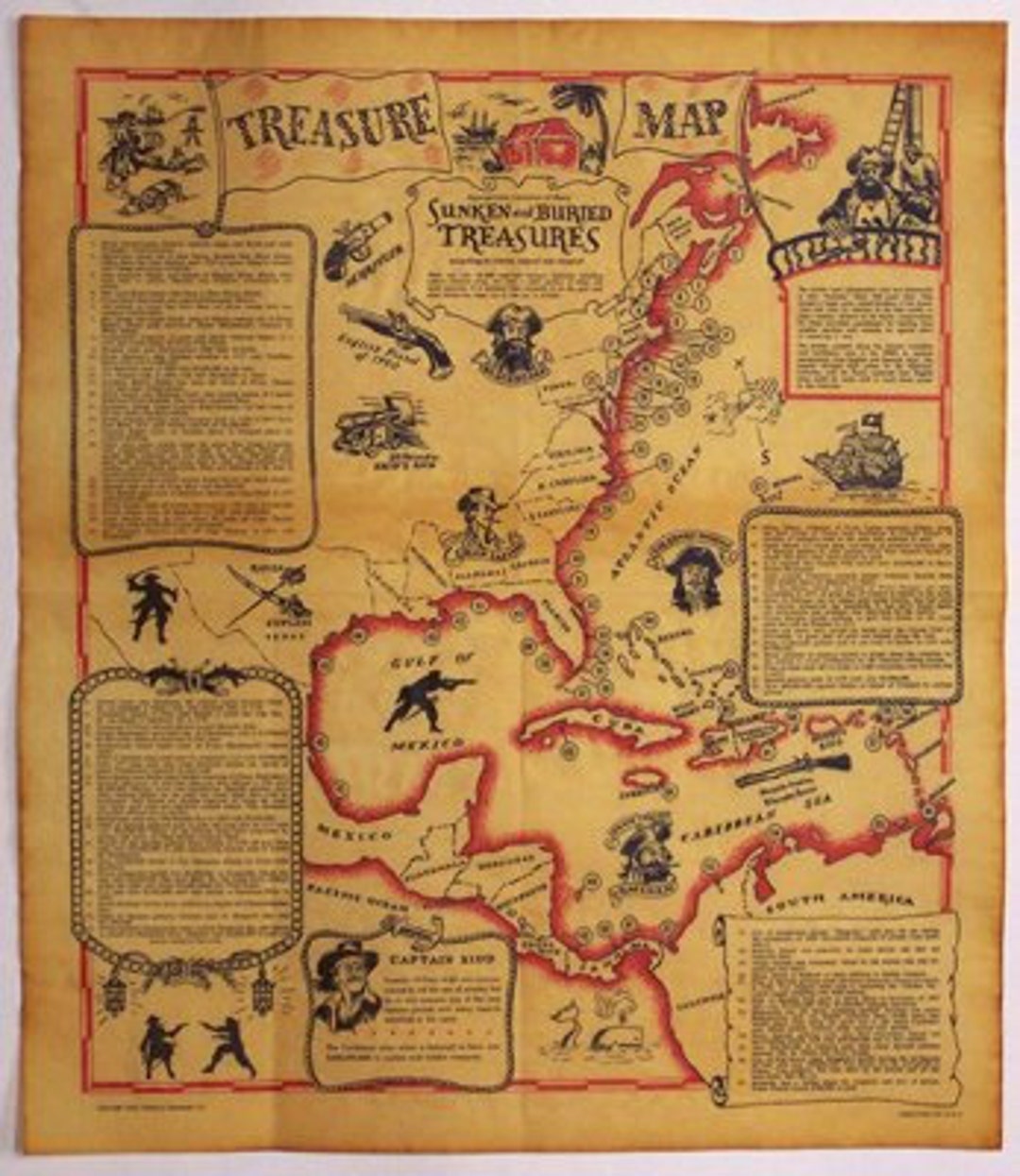 Genuine TREASURE MAP on Parchment Paper - Etsy