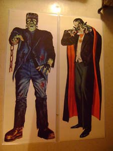 Halloween Decoration 6 Foot DRACULA and FRANKENSTEIN Posters in ...
