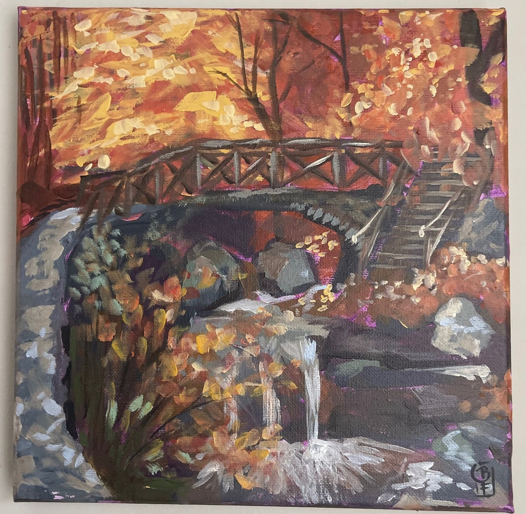 Enchanted Forest Stroll Original 10 X 10 Acrylic Painting - Etsy