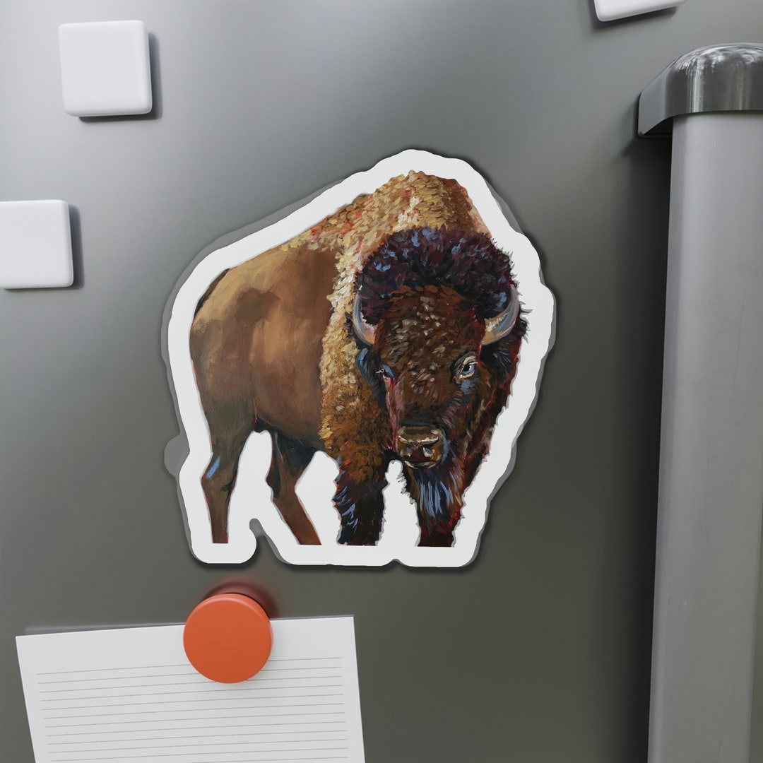 Bison Magnet Die-cut Buffalo Magnet - Etsy