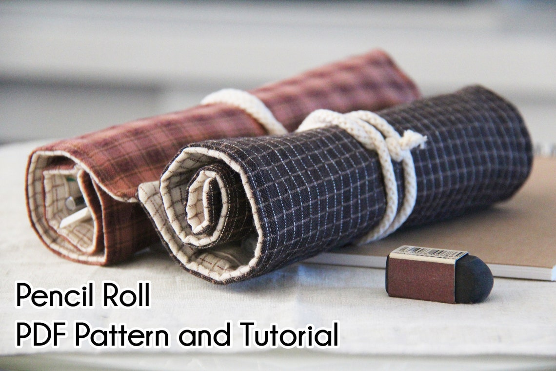 Pencil Roll PDF Pattern & Tutorial - Etsy