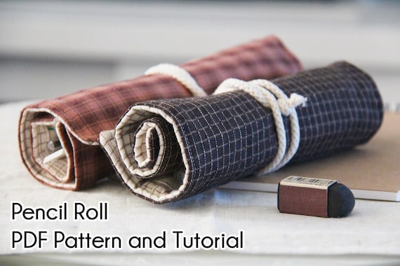 Pencil Roll PDF Pattern & Tutorial | Etsy