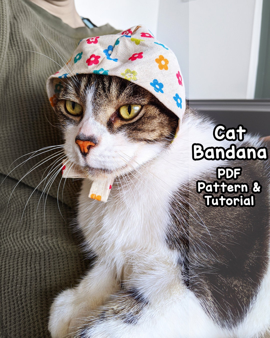 Cat Bonnet / Bandana PDF Pattern & Tutorial - Etsy