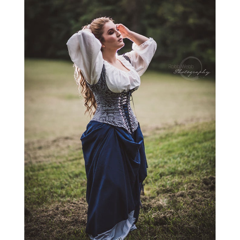 Long Wasted Under Bust Bodice Perfect Renaissance Corset for a - Etsy