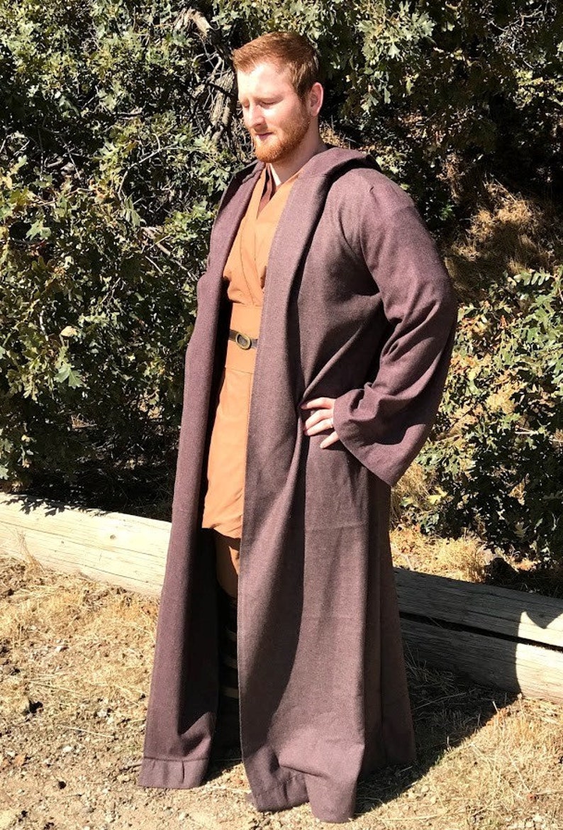 Floor Length Hooded Jedi Cloak Fantasy Cape Costume | Etsy