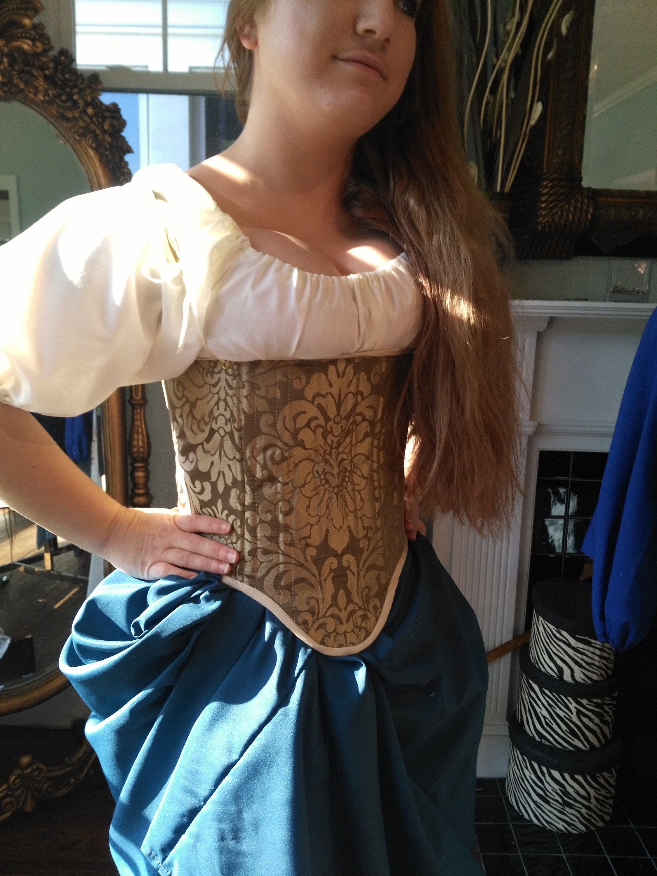Victorian Flat Front Corset: Handmade Costume, Renaissance Faire - Etsy