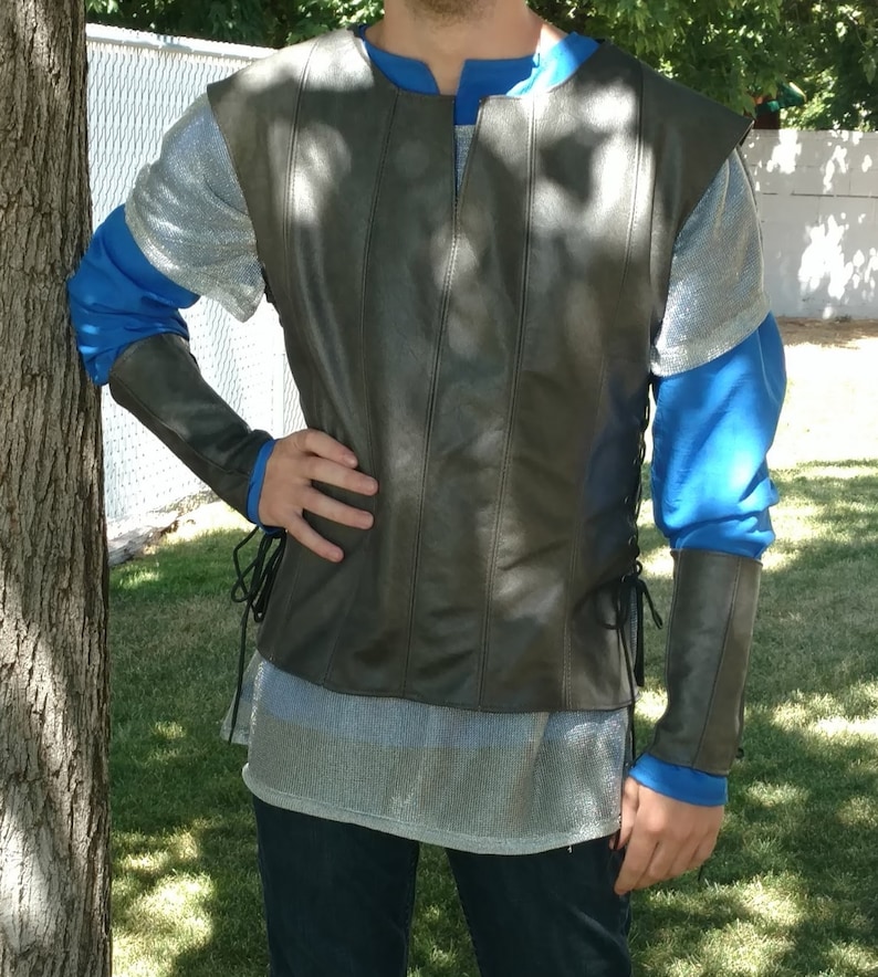 Leather Viking jerkin for almost any manly roleCostume for a | Etsy