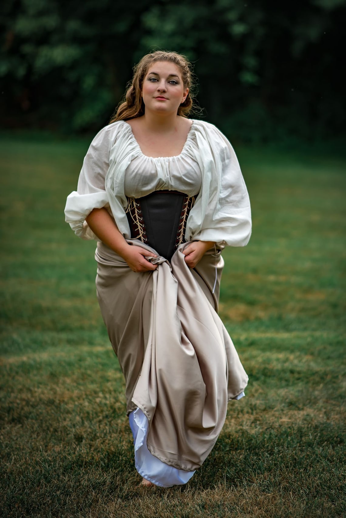 Leather Underbust Corset - Renaissance Wench, Pirate Costume - Etsy