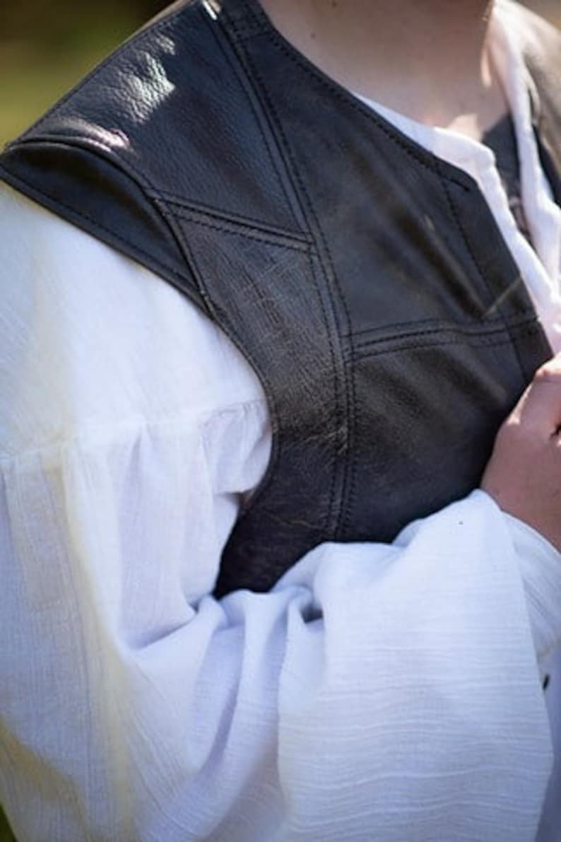 Men's Leather Jerkin Vest or Waistcoat Perfect Costume | Etsy