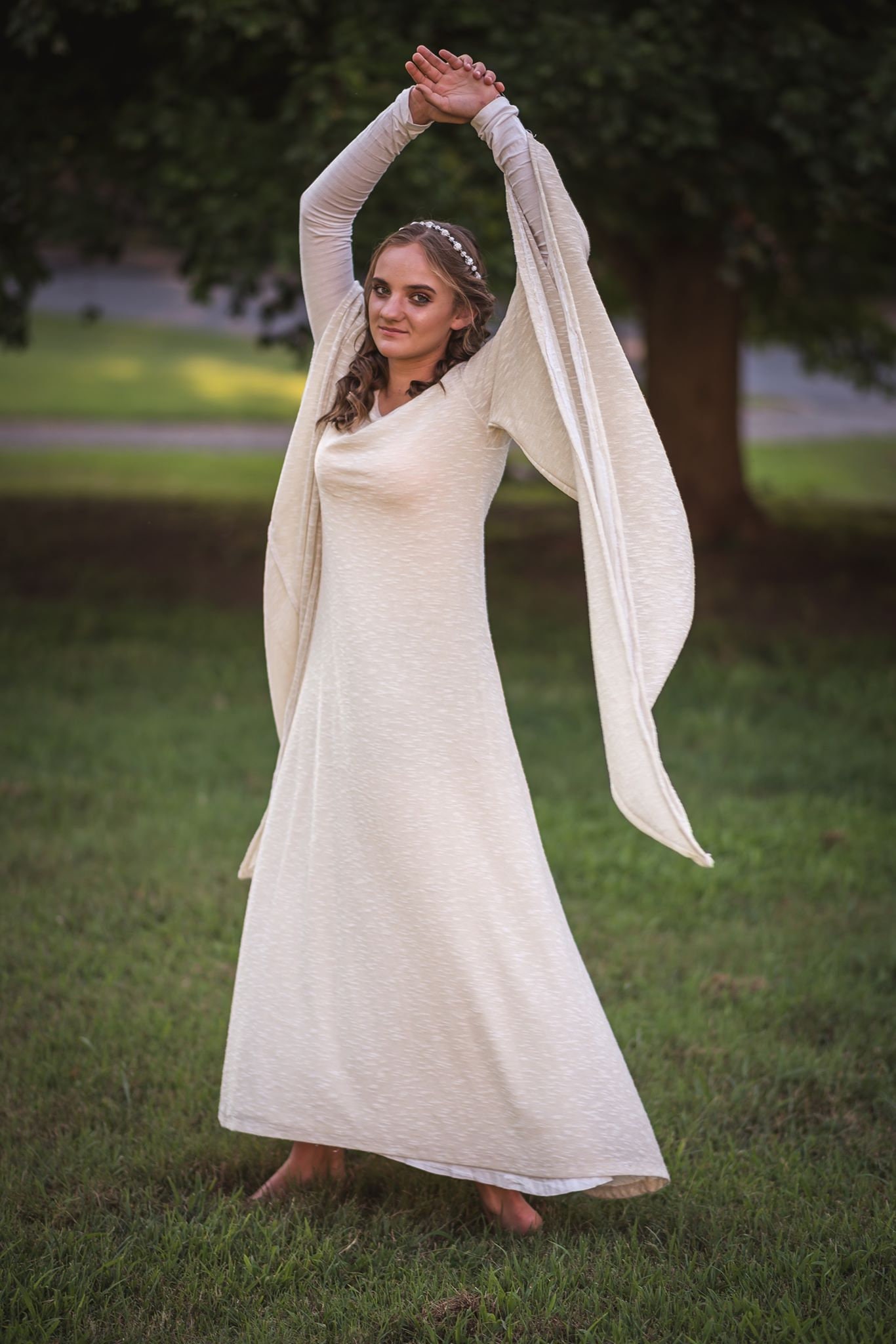 Handmade Medieval Gown With Angel Wing Sleeves - Etsy