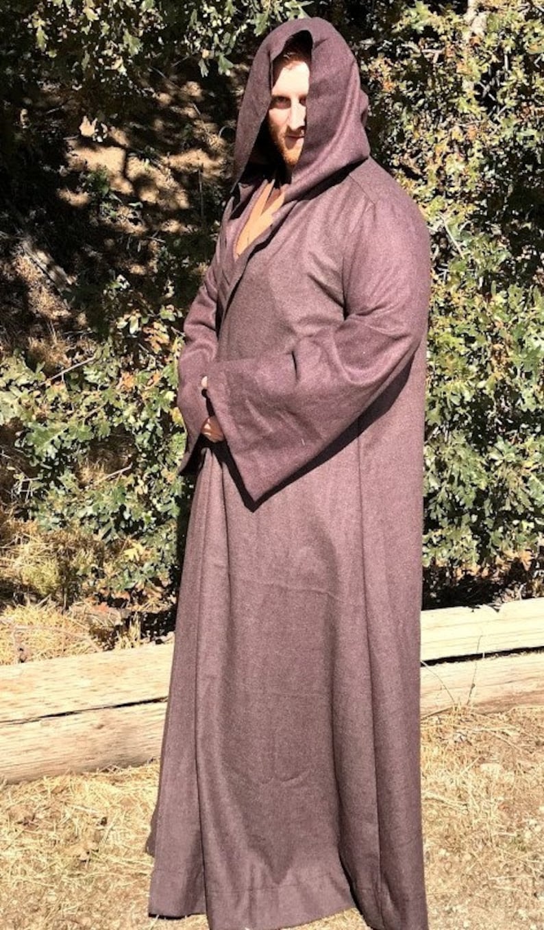 Floor Length Hooded Jedi Cloak Fantasy Cape Costume | Etsy