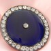 Dark Blue Enamel 18th Century Button With Paste Brilliants in the ...