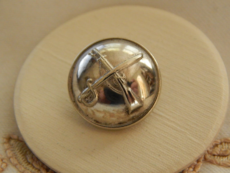 Crossed Sword and Rifle Antique Uniform Button TWW H M Paris - Etsy