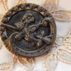 Copper 18th Century Button With Chased and Engraved Spiral and Floral ...