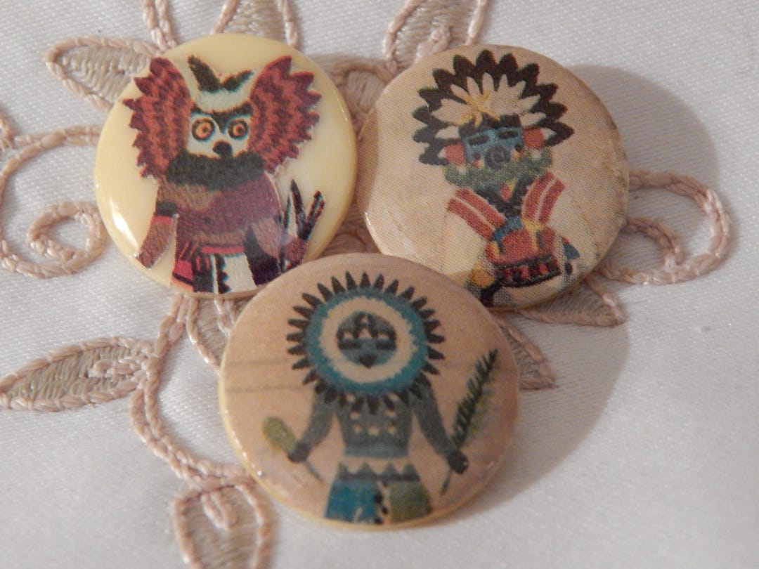 Studio Buttons Indian Hopi Doll Patterns Plastic With Transfers Marked ...