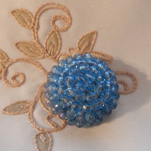Light Blue Plastic Beaded Fashion Button - Etsy