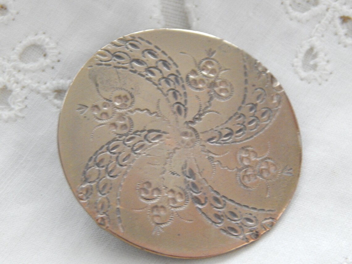Copper 18th Century Button With Chased and Engraved Spiral and - Etsy