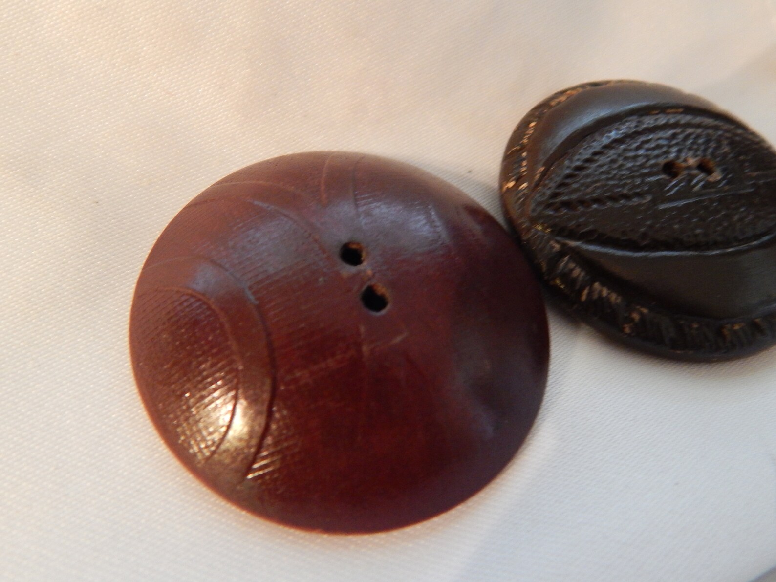 Pressed Wood Baseball and Football Vintage Buttons | Etsy