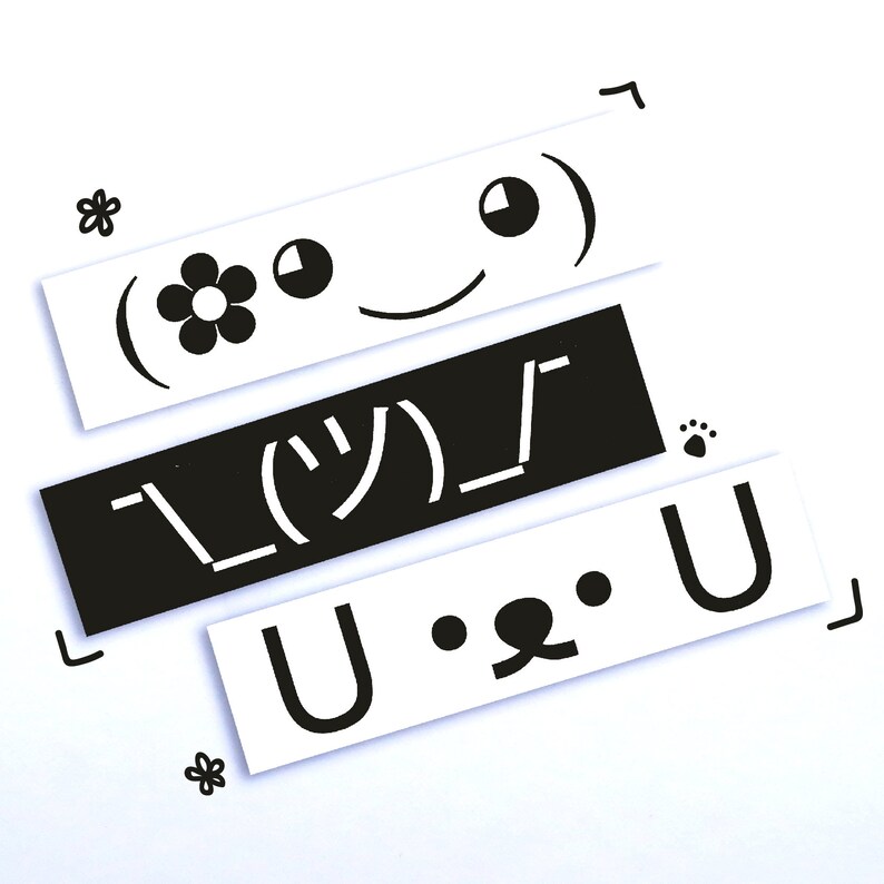 Shrug - Kawaii Emoji Vinyl Sticker - 5.5"x1.5" - Etsy