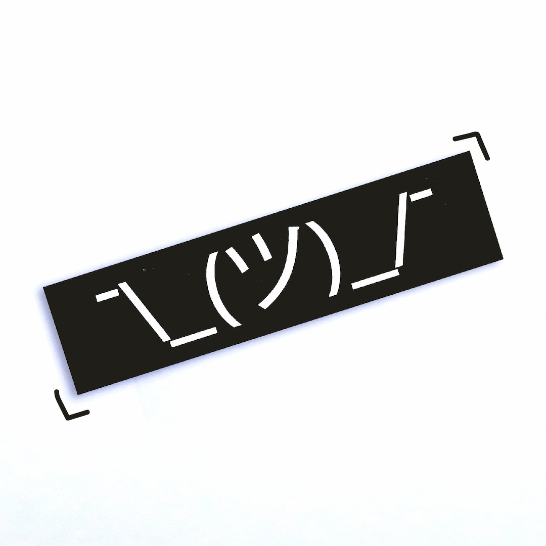 Shrug - Kawaii Emoji Vinyl Sticker - 5.5"x1.5" - Etsy