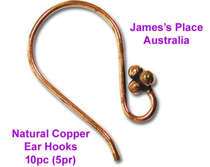 Fancy Earwires - Natural Copper - Etsy