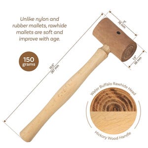 Rawhide Mallets - Natural Leather & Wood - Various Sizes - Etsy